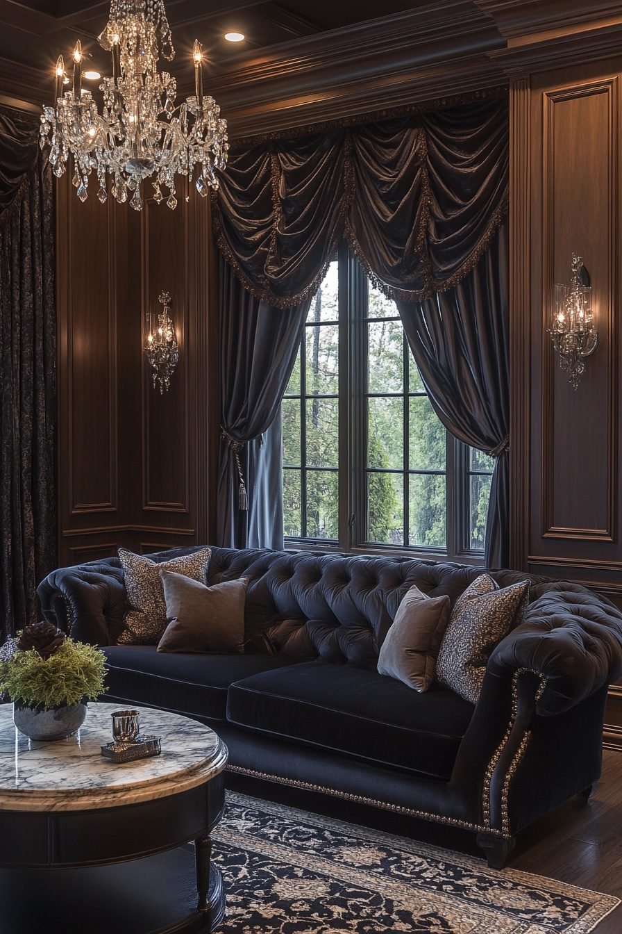 29 Black Couch Living Room Ideas To Make A Statement With Dark ...