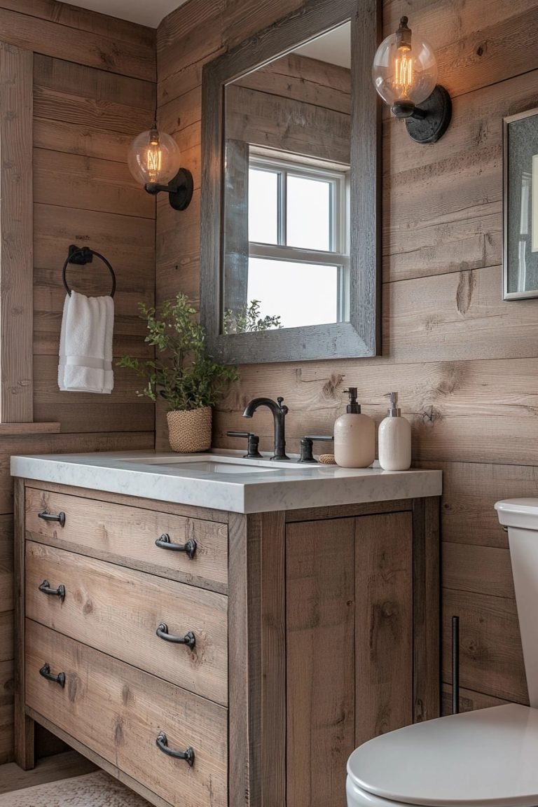 29 Little Cabin Bathroom Ideas That Make Small Spaces Shine - Courtneys ...