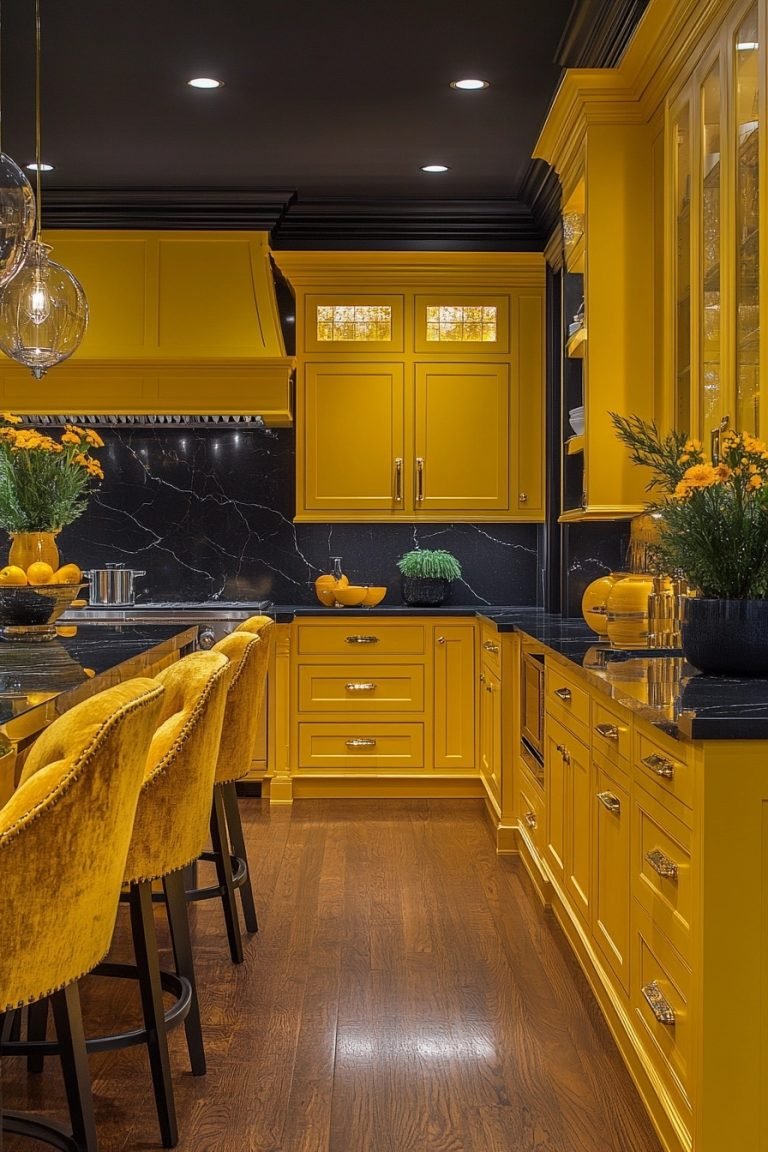 19 Yellow Kitchen Cabinets To Add A Pop Of Sunshine To Your Home ...