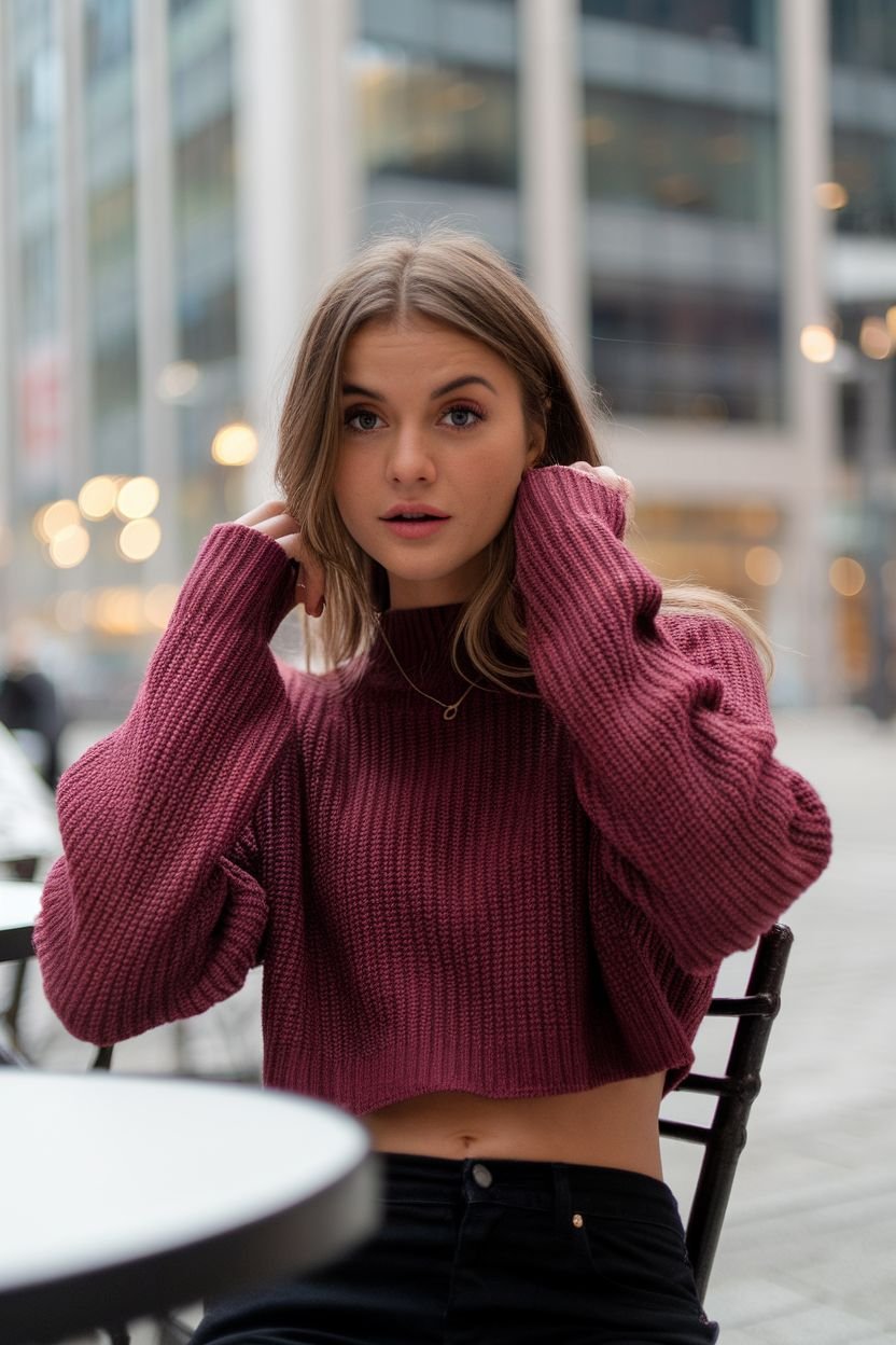 Styling My Cropped Knit Sweater Outfit For Fall