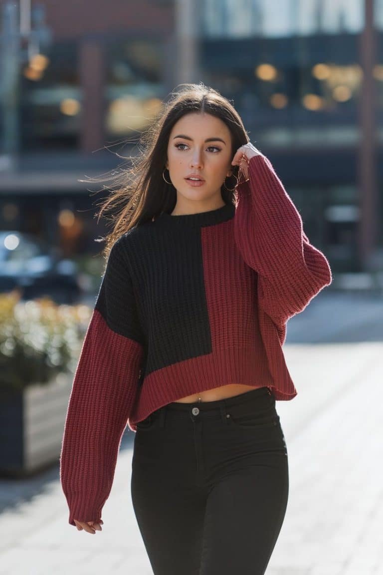 Styling My Cropped Knit Sweater Outfit For Fall