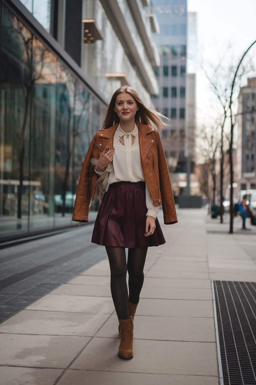 Stylish Fall Fashion Skirt Outfits For Autumn