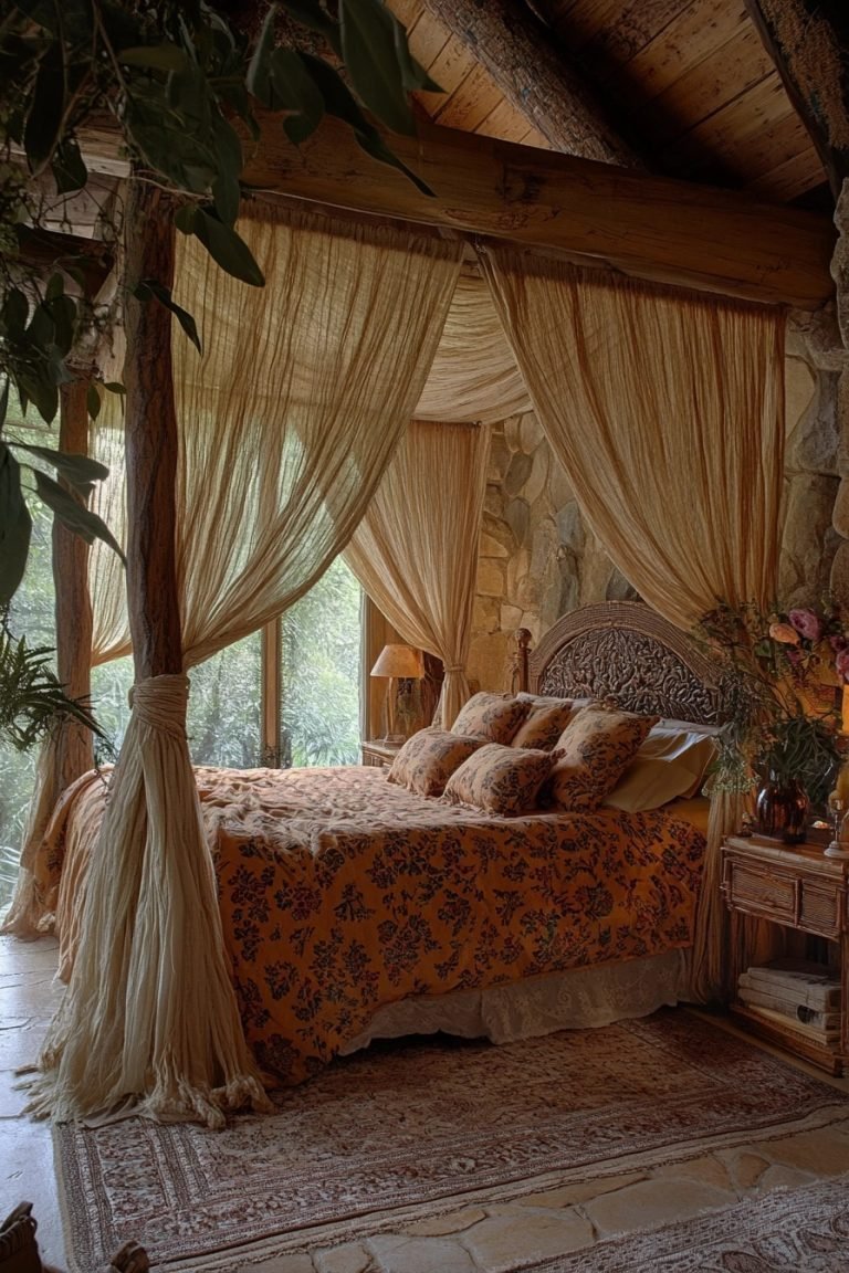 29 Boho Bedroom With Canopy Ideas For Creating A Dreamy Retreat ...