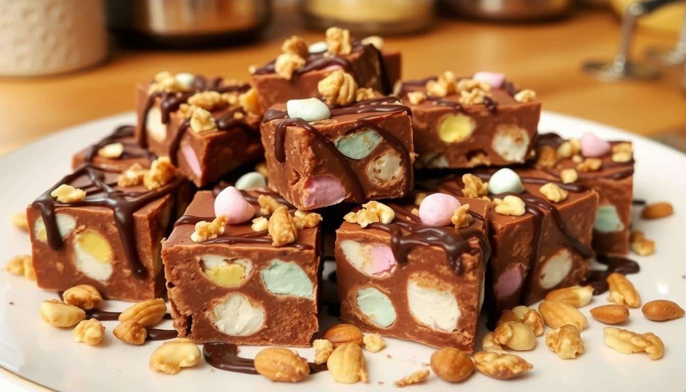 Easy Rocky Road Fudge Recipe - Rich Chocolate Treat