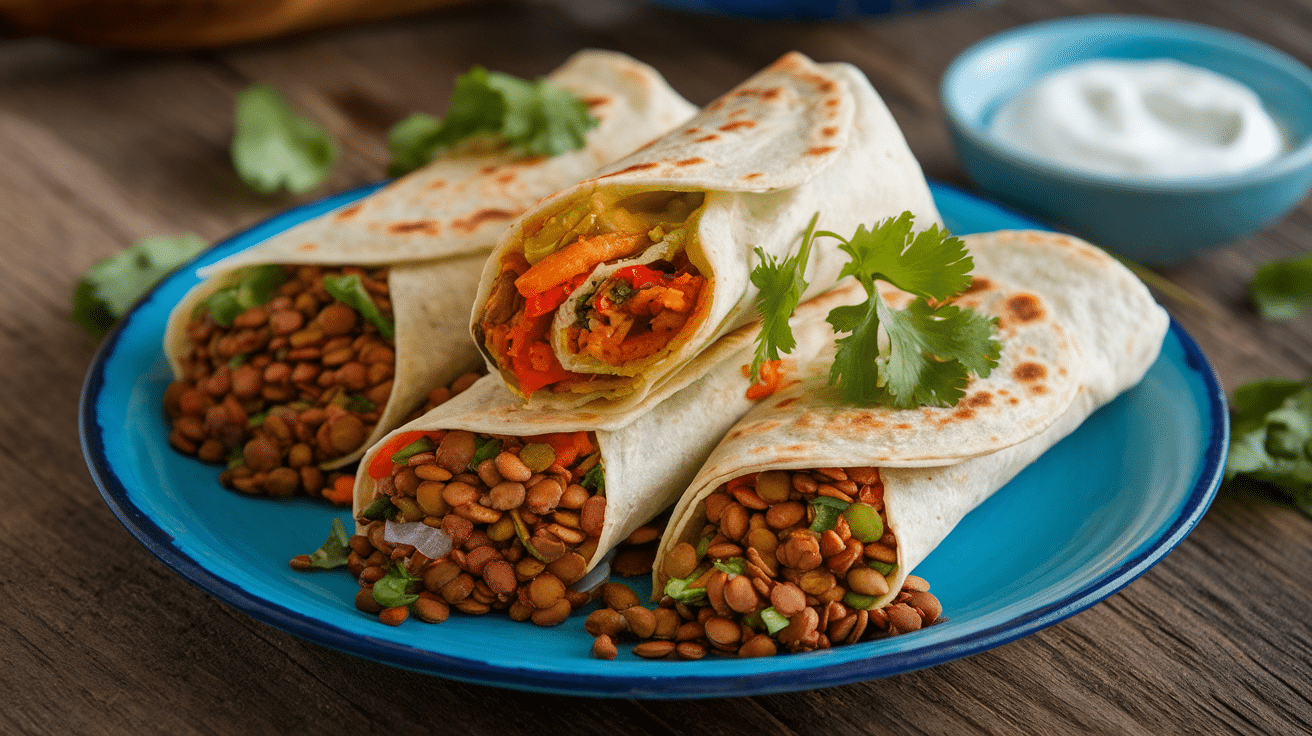 15-Minute Spicy Lentil Wraps - Courtneys World