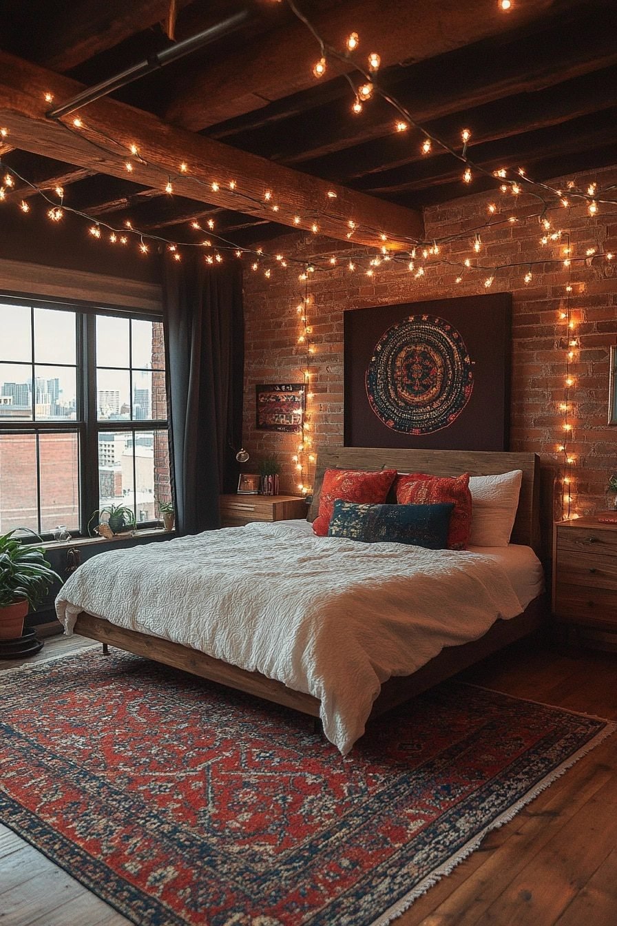 29 Boho Fairy Lights Bedroom Ideas To Add Whimsy And Warmth To Your ...
