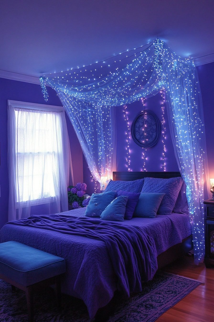 29 Boho Fairy Lights Bedroom Ideas To Add Whimsy And Warmth To Your Room - Courtneys World