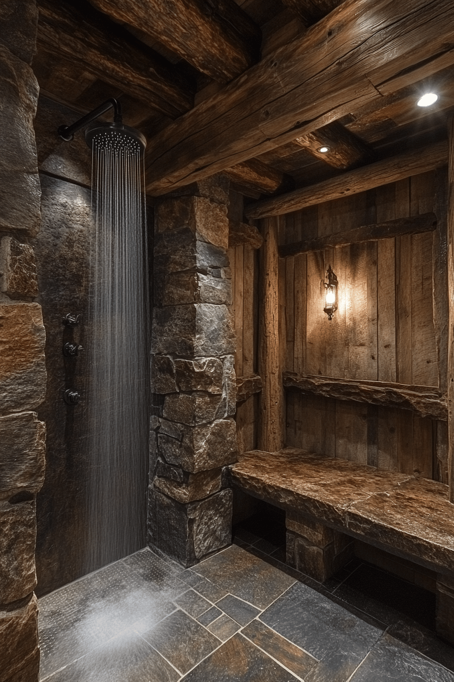 29 Rustic Wet Room Ideas For A Unique And Inviting Bathroom Design ...