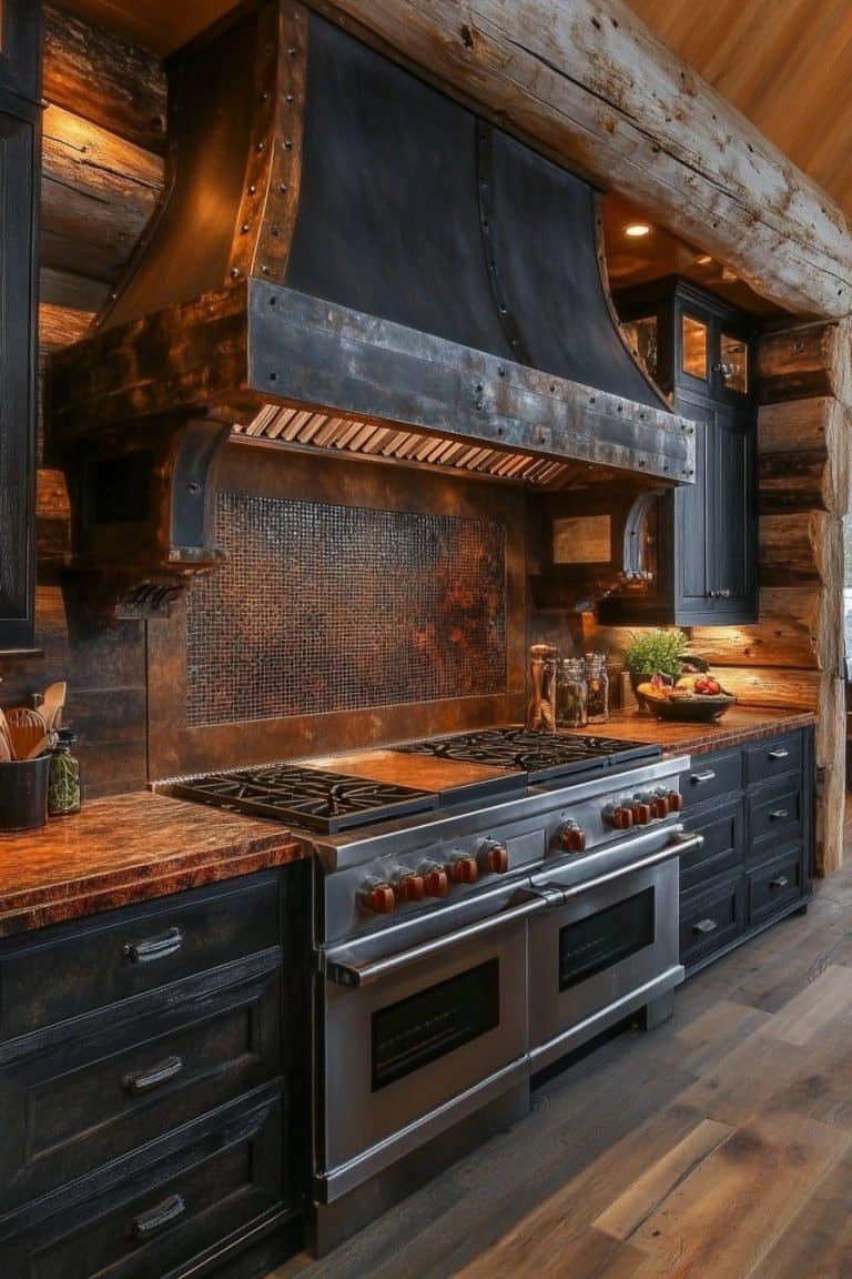 29 Log Home Kitchens With Rustic Designs And Modern Conveniences ...