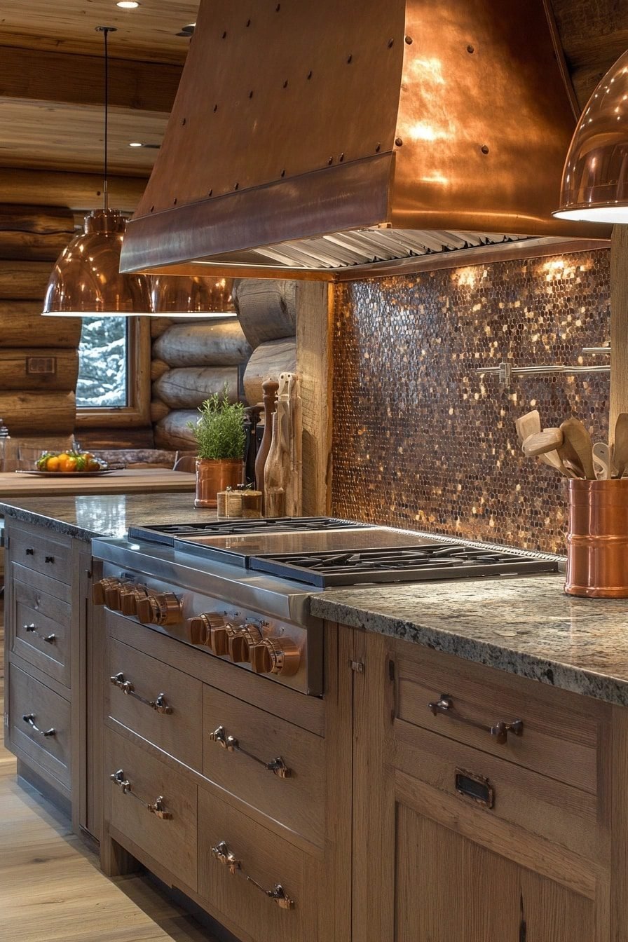 29 Log Home Kitchens With Rustic Designs And Modern Conveniences ...