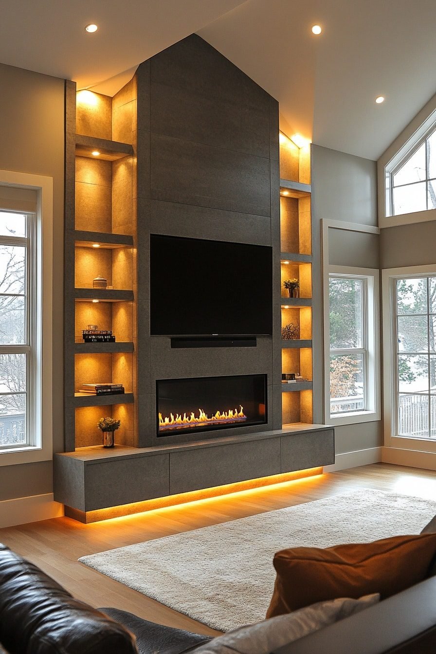 29 Modern Fireplace Ideas To Warm Up Your Space In Style - Courtneys World