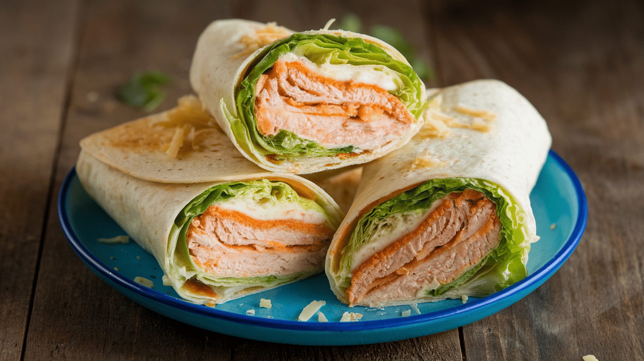 15-Minute Crispy Chicken Caesar Wraps - Courtneys World