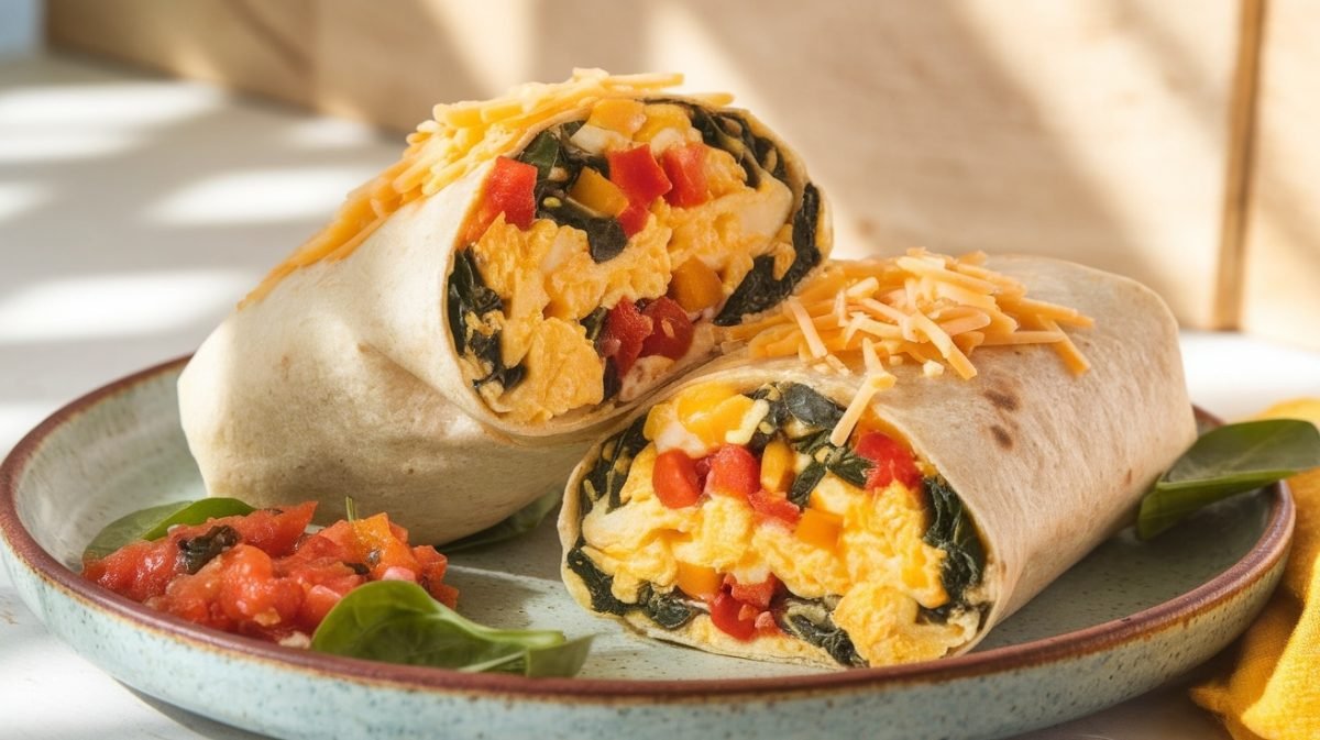 Quick And Tasty 10-Minute Breakfast Burrito With Veggies Recipe ...