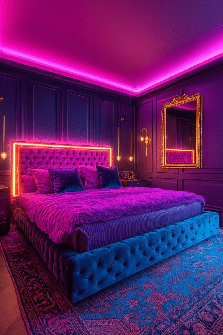 29 Neon Bedroom Ideas For A Cool And Luminous Design - Courtneys World