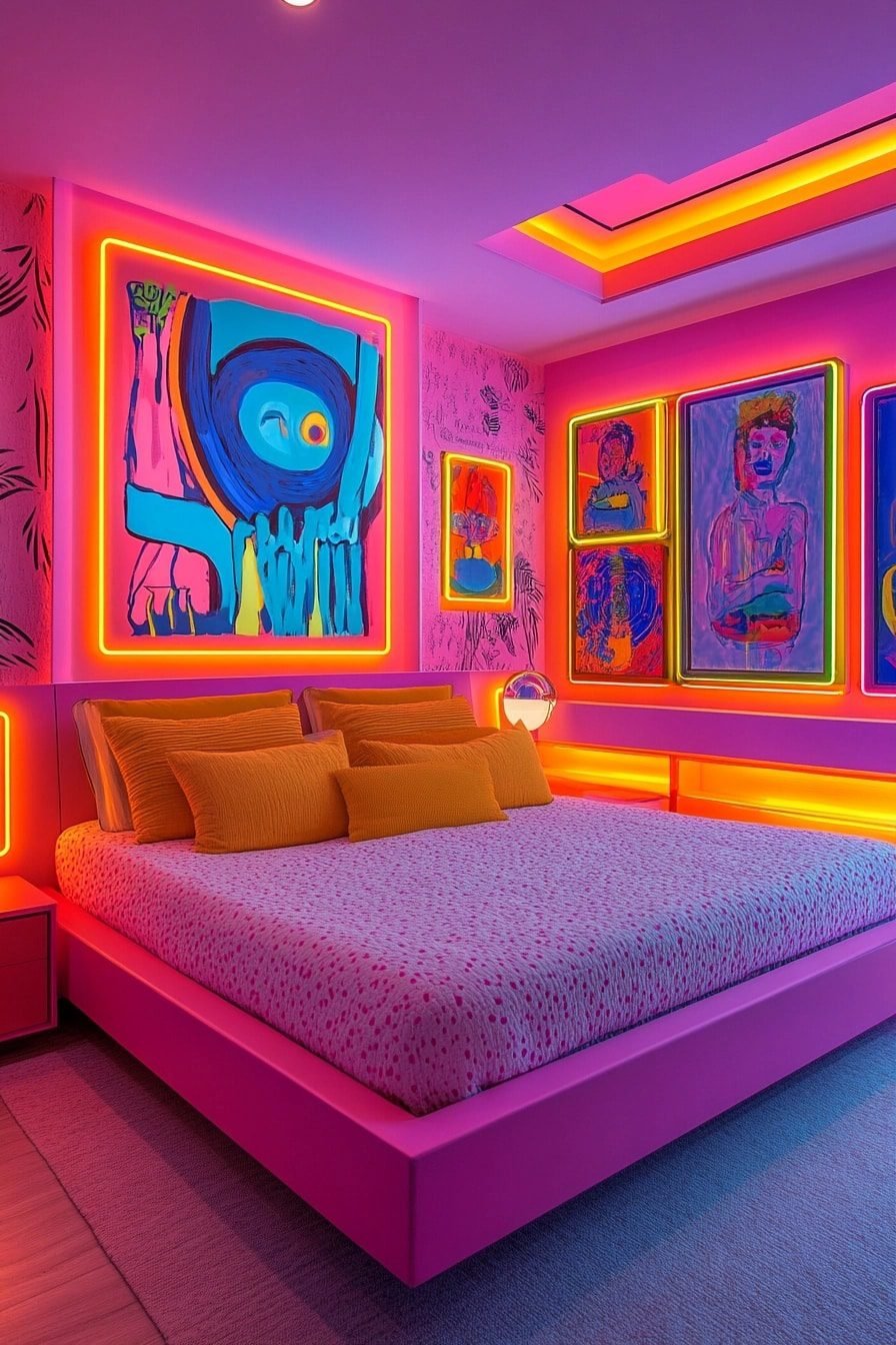 29 Neon Bedroom Ideas For A Cool And Luminous Design - Courtneys World
