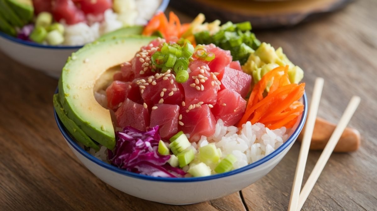 Quick And Easy 10-Minute Tuna Poke Bowl Recipe - Courtneys World