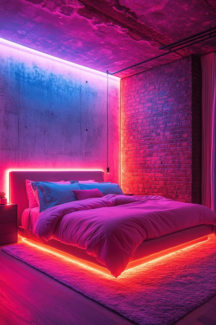 29 Neon Bedroom Ideas For A Cool And Luminous Design - Courtneys World