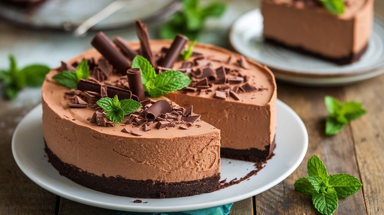 Rich No-Bake Choco-Mint Fudge Cheesecake - Courtneys World
