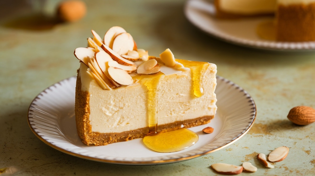 Delicious No-Bake Honey Almond Cheesecake - Courtneys World