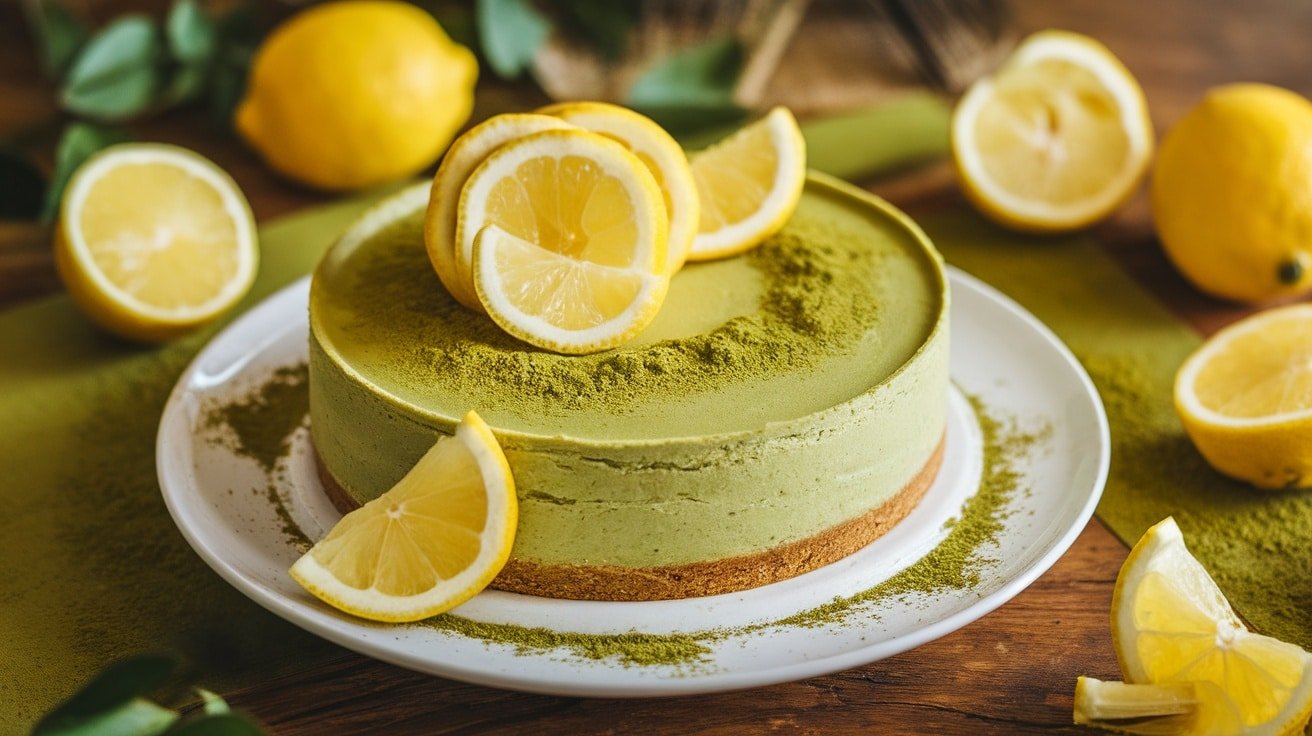 Refreshing No-Bake Matcha Lemon Cheesecake - Courtneys World