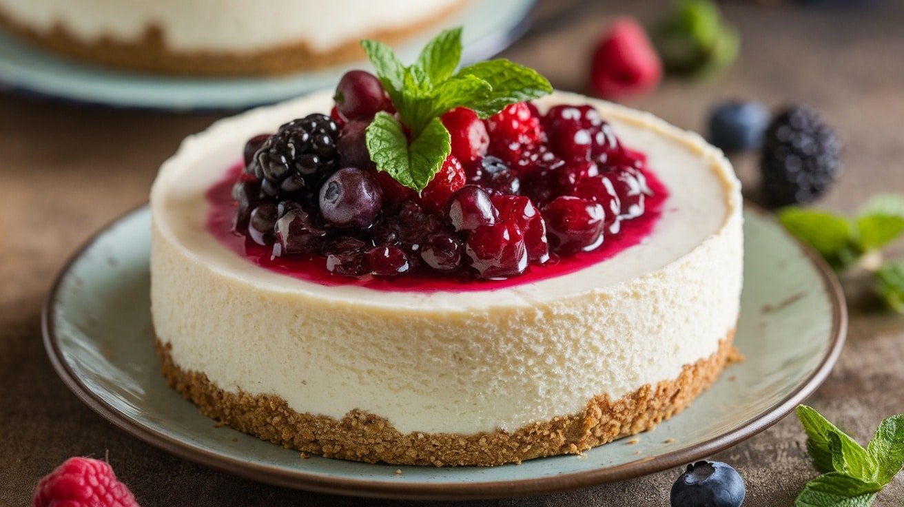 Lighter No-Bake New York Style Cheesecake Recipe - Courtneys World