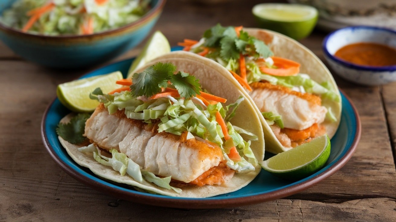 Crispy Baked Fish Tacos With Tangy Slaw - Courtneys World