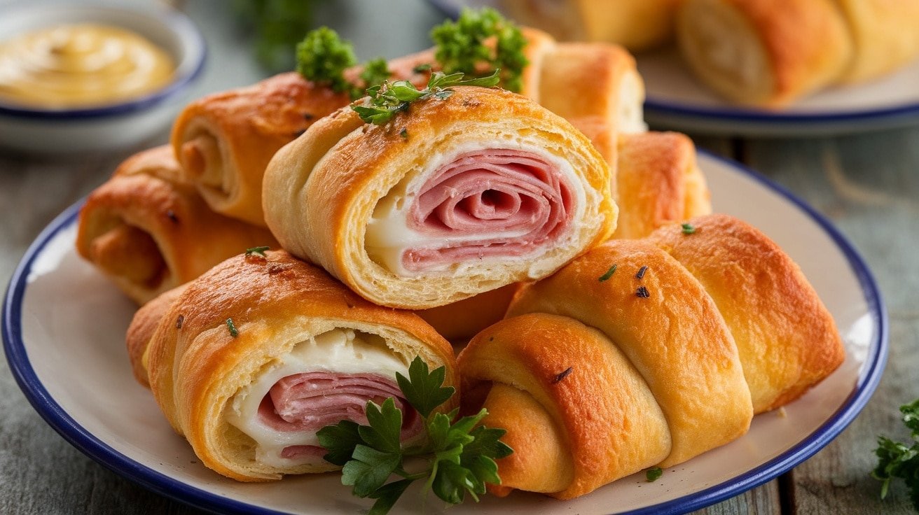 Savory Ham And Cheese Crescent Roll-Ups Recipe - Courtneys World
