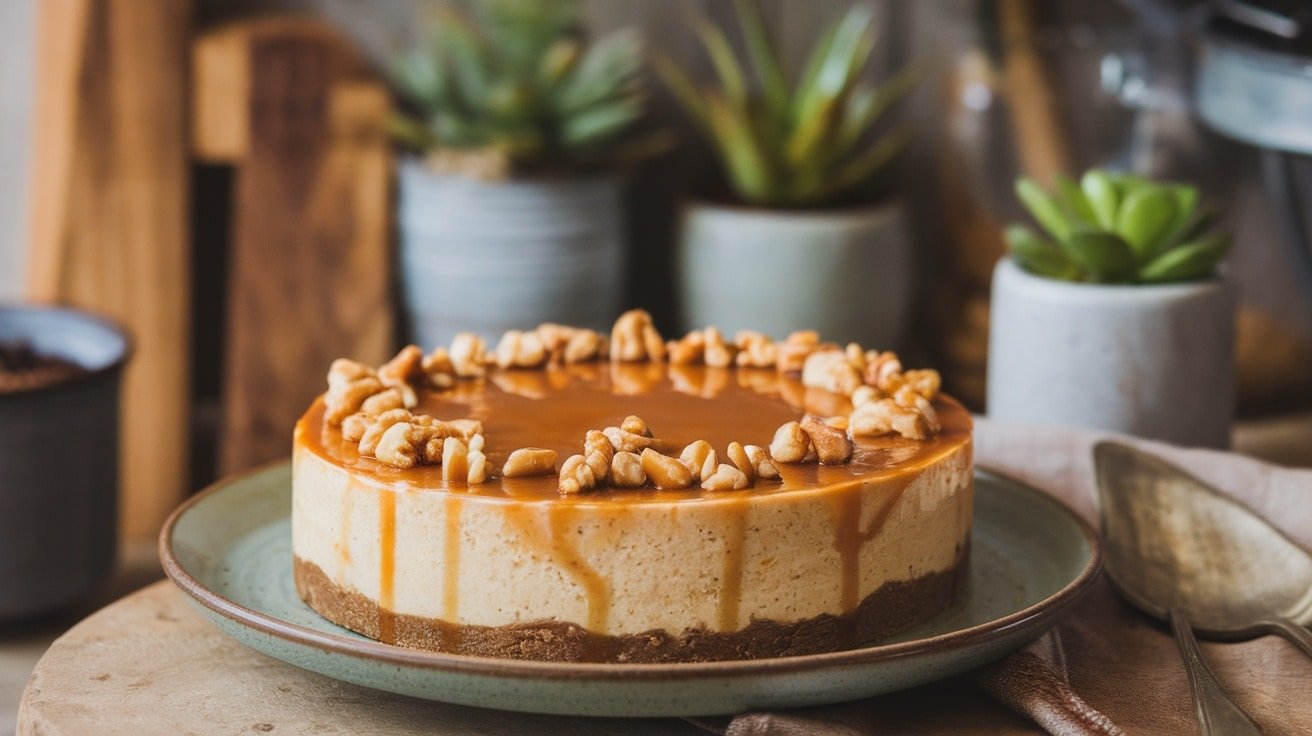 Luscious No-Bake Nutty Caramel Cheesecake - Courtneys World