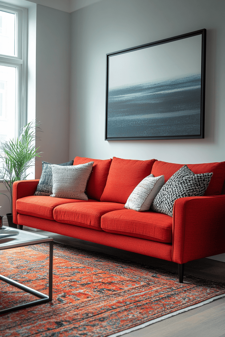 29 Red Couch Living Rooms That Bring Bold Style And Cozy Warmth ...
