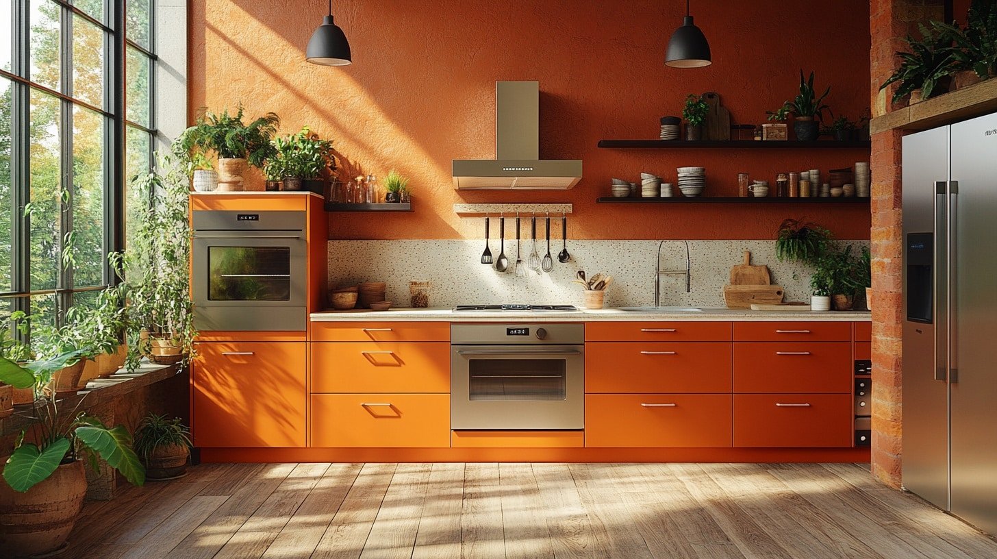 29 Orange Kitchen Cabinets Design Ideas To Brighten Your Home With ...